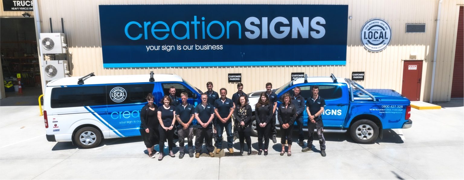 Creation signs – Southland's largest signwriter